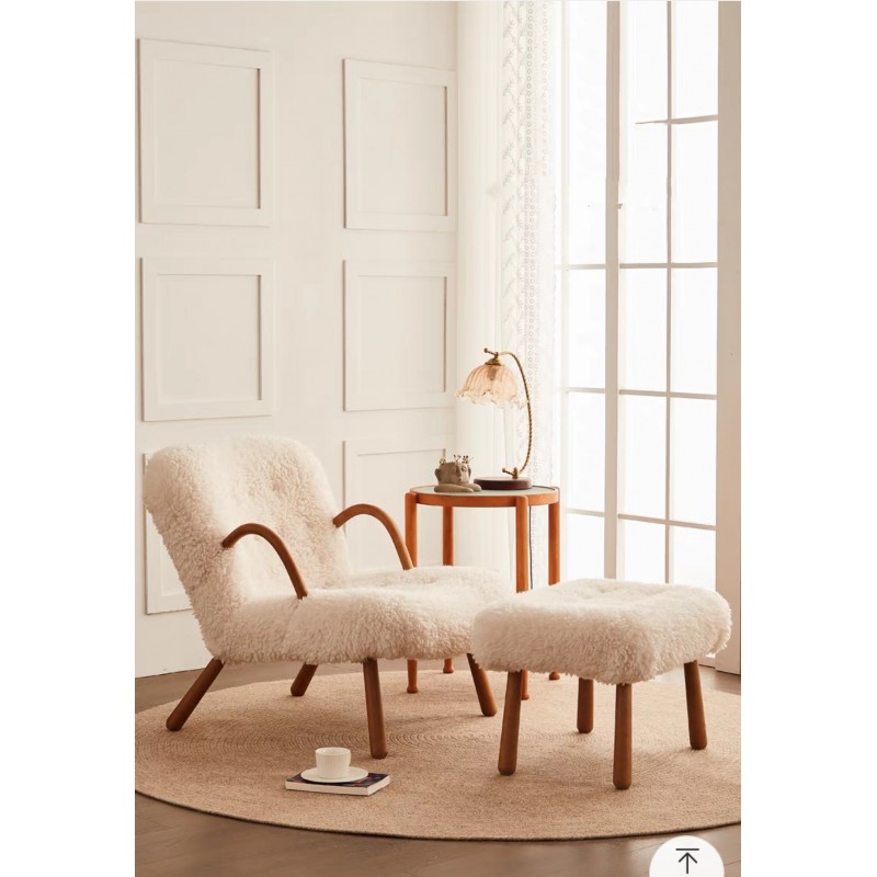Sherpa Armchair with Footstool