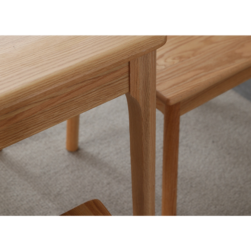 Nordic natural solid oak Square Dining Table