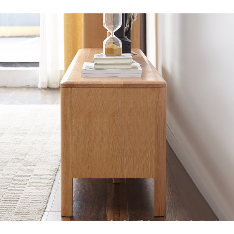 Seattle Natural Solid Oak Entertainment Unit