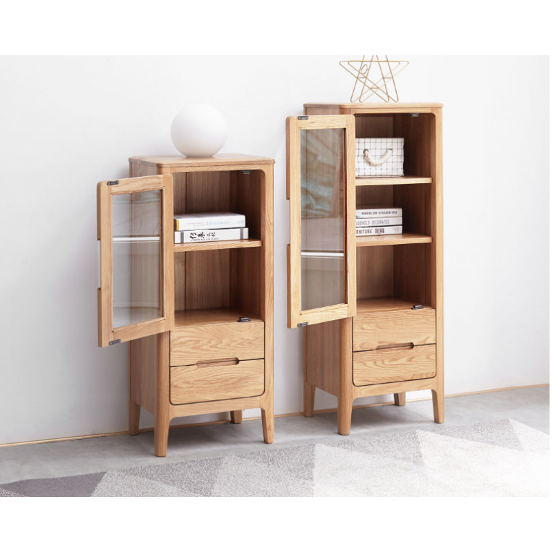 Seattle Solid Oak Slim Display Unit